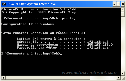 Comment avoir son adresse ip