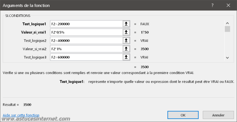 Les fonctions logiques : SI.CONDITIONS – ASTUCES-INTERNET