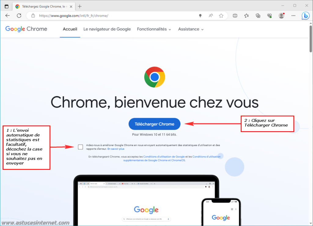 Téléchargement et installation de Google Chrome – ASTUCES-INTERNET