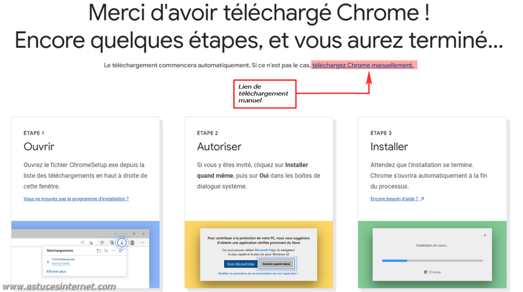 Téléchargement et installation de Google Chrome – ASTUCES-INTERNET