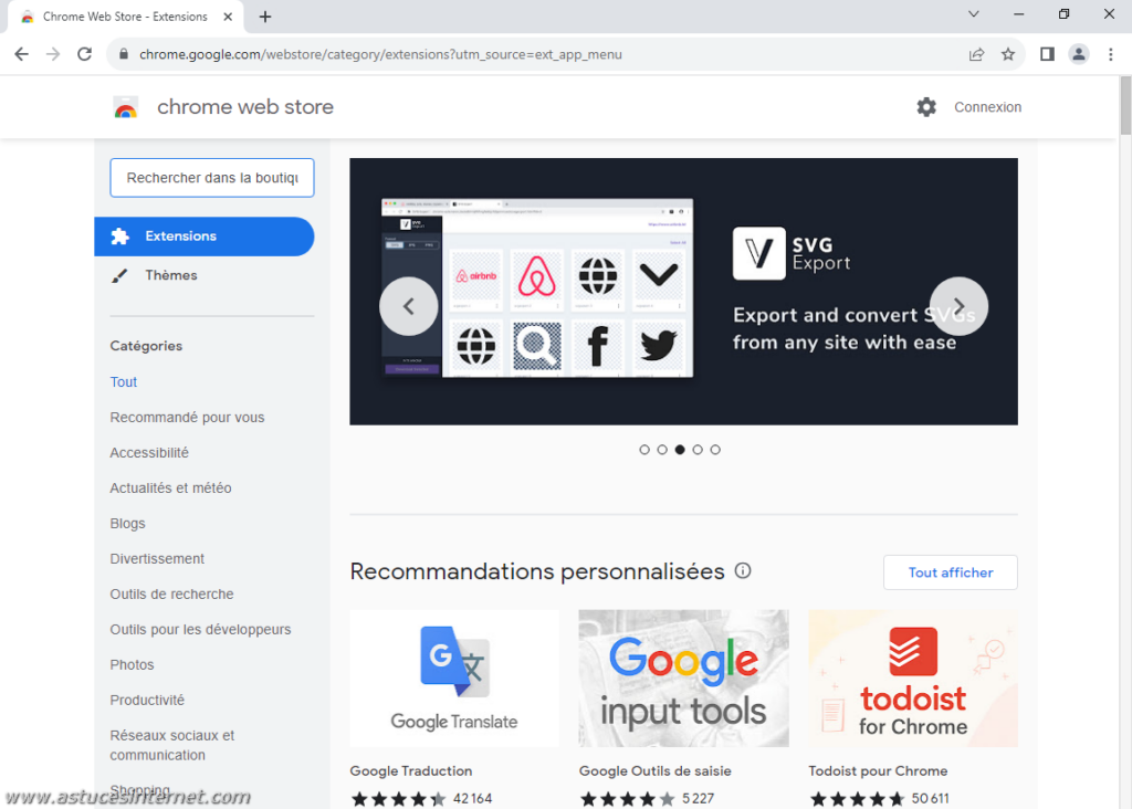 Utiliser des extensions dans Google Chrome – ASTUCES-INTERNET