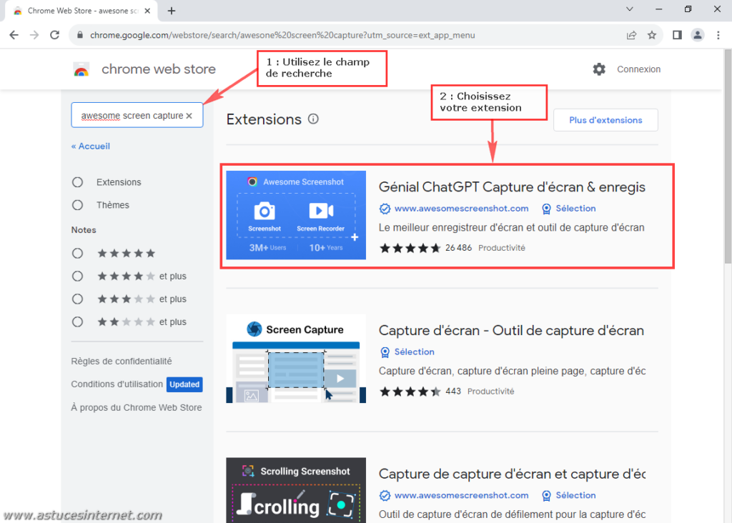 Utiliser des extensions dans Google Chrome – ASTUCES-INTERNET