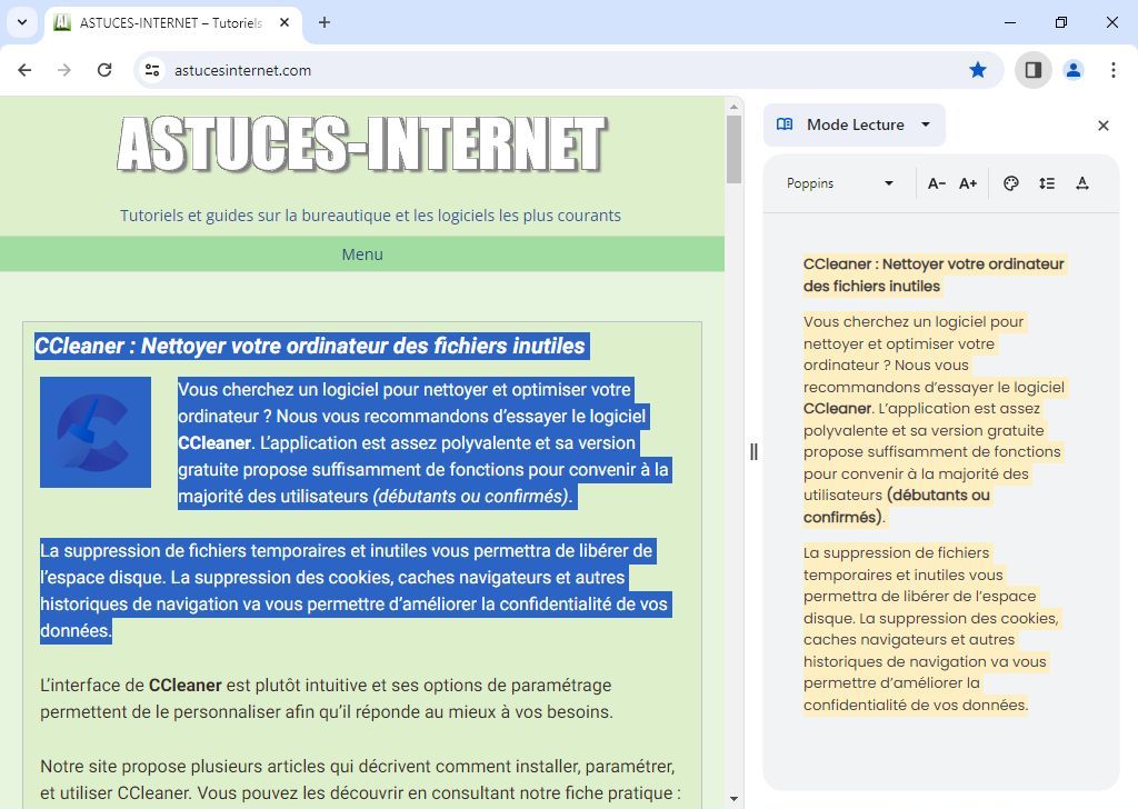 Interface et fonctionnalités de base de Google Chrome – ASTUCES-INTERNET