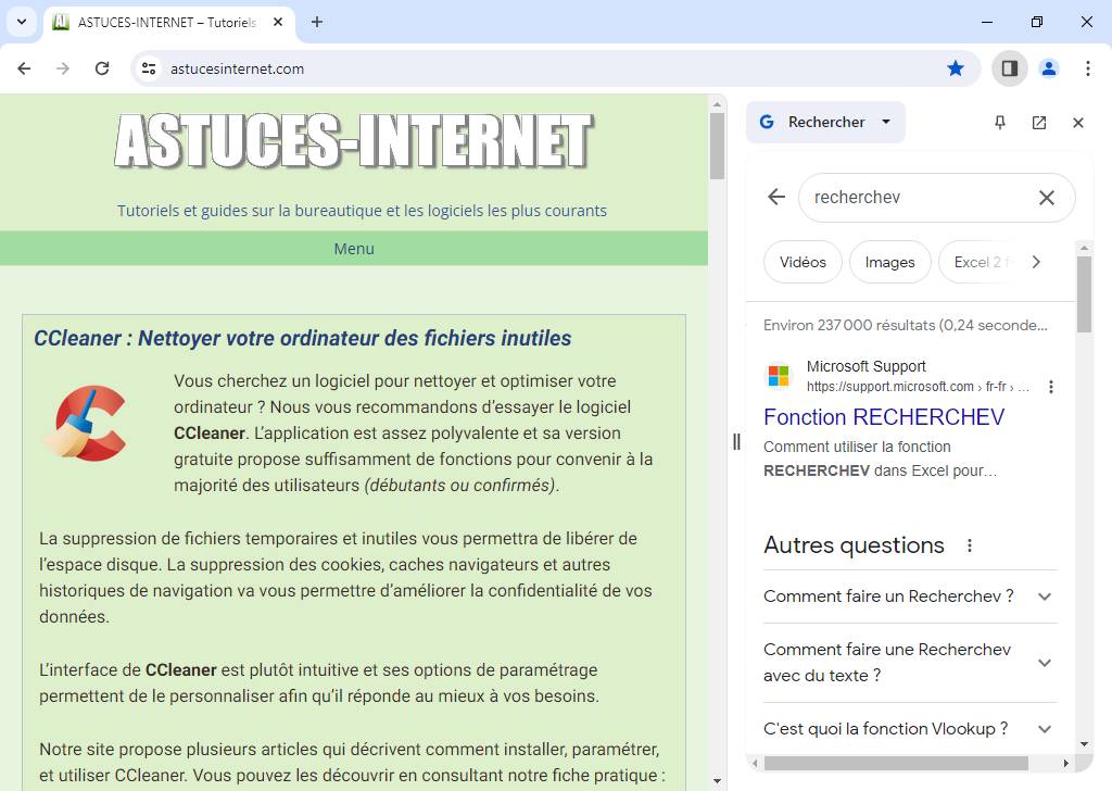 Interface et fonctionnalités de base de Google Chrome – ASTUCES-INTERNET