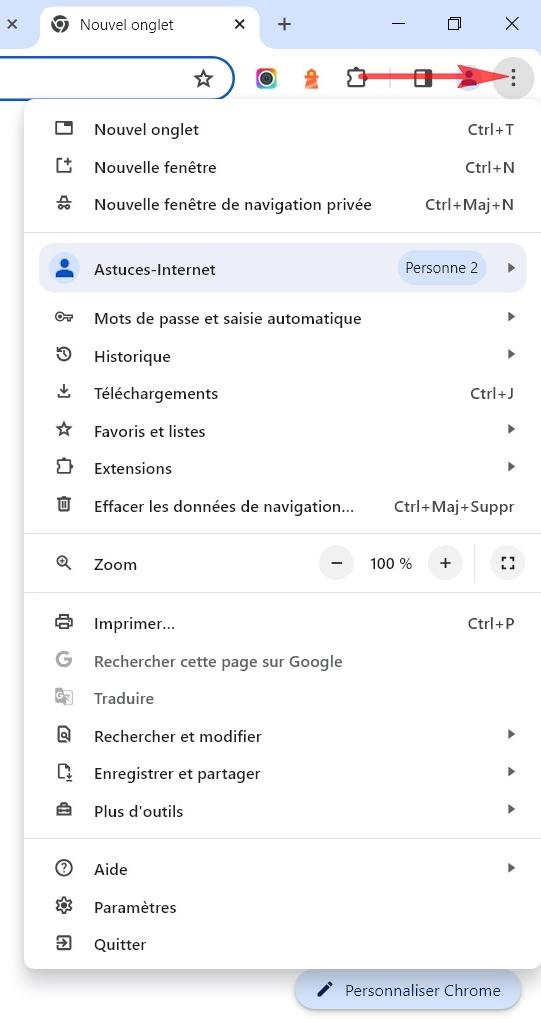 Interface et fonctionnalités de base de Google Chrome – ASTUCES-INTERNET