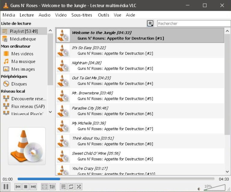 Présentation de l’interface de VLC – ASTUCES-INTERNET