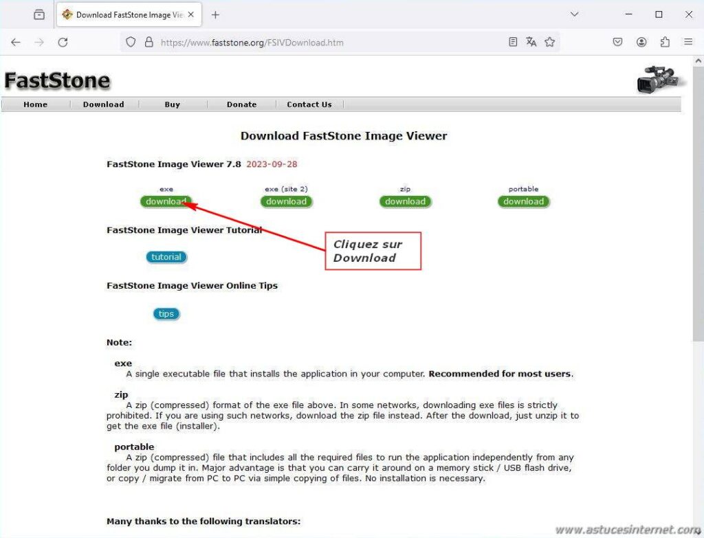 FastStone Image Viewer – Téléchargement et installation – ASTUCES-INTERNET
