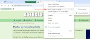 Utiliser les groupes d’onglets dans Google Chrome – ASTUCES-INTERNET