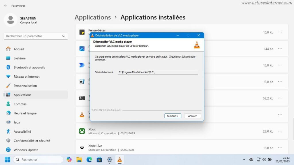 Comment désinstaller une application dans Windows 11 ? – ASTUCES-INTERNET