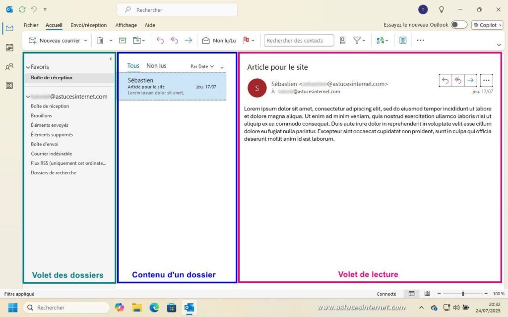 Personnaliser l’affichage d’Outlook – ASTUCES-INTERNET