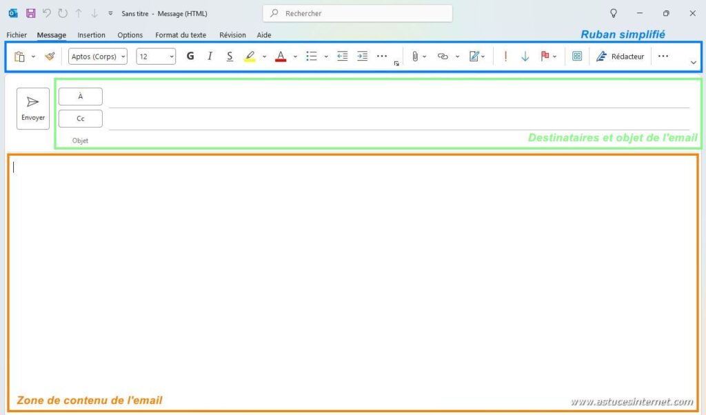 Créer et mettre en page un email – ASTUCES-INTERNET