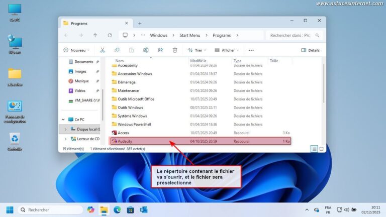 Comment créer un raccourci sur le bureau ? – ASTUCES-INTERNET