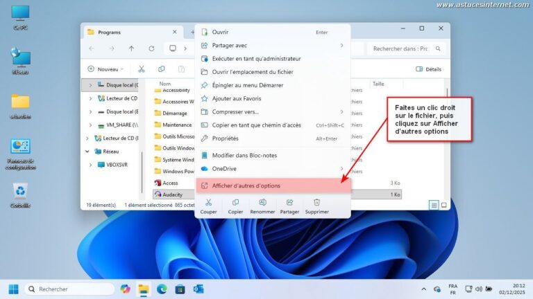 Comment créer un raccourci sur le bureau ? – ASTUCES-INTERNET